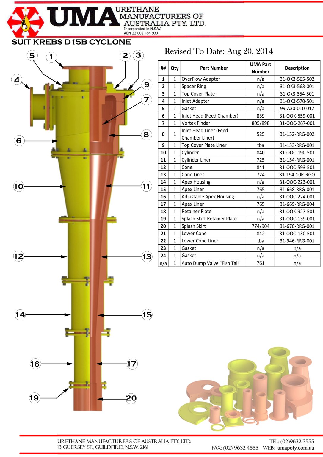 Hydrocyclones – Urethane Manufacturers of Australia PTY LTD