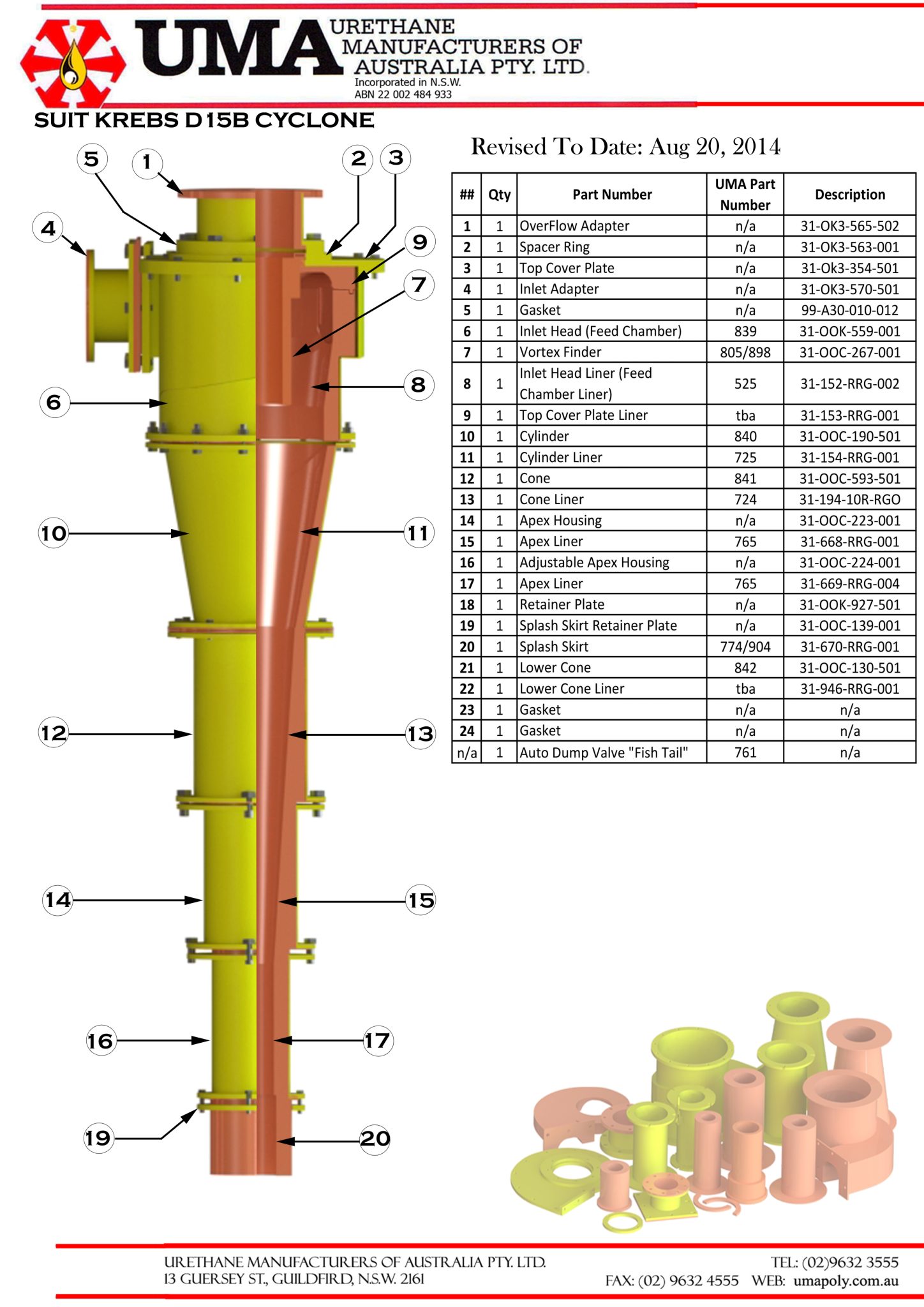 Hydrocyclones – Urethane Manufacturers of Australia PTY LTD