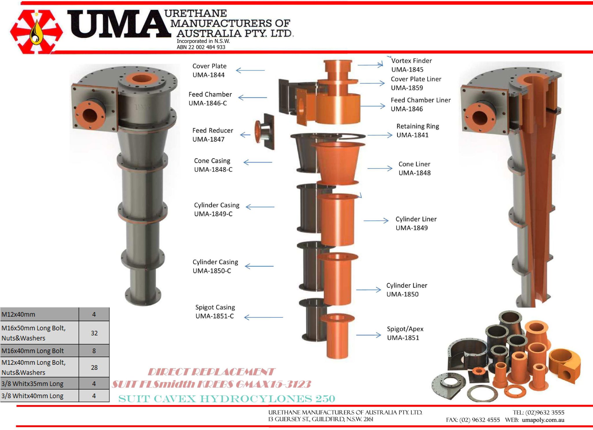 Hydrocyclones – Urethane Manufacturers of Australia PTY LTD